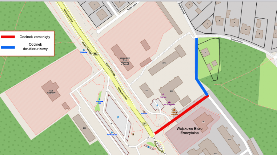 Od środy zmiany w organizacji ruchu na kieleckiej Bukówce. Trwa remont ul. Wojska Polskiego [MAPA]