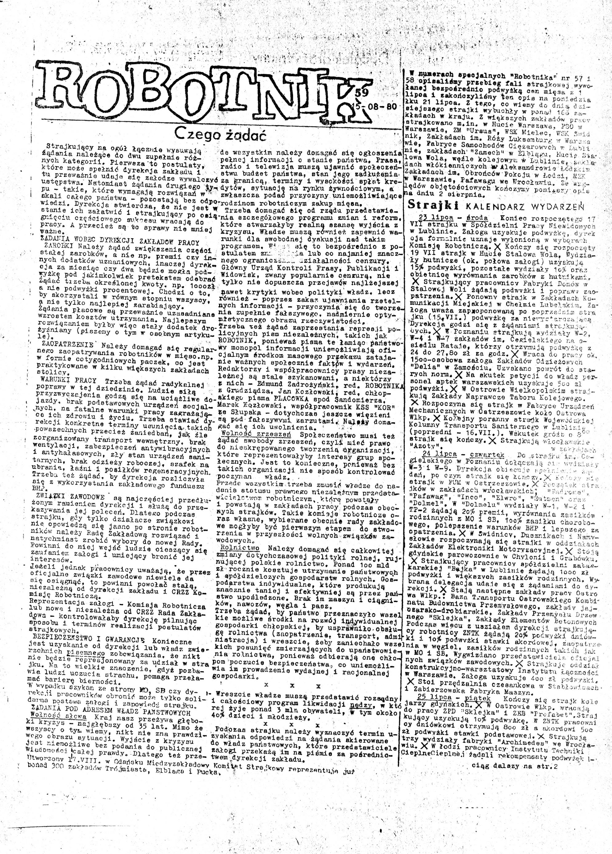 „Robotnik” (pismo Komitetu Obrony Robotników)