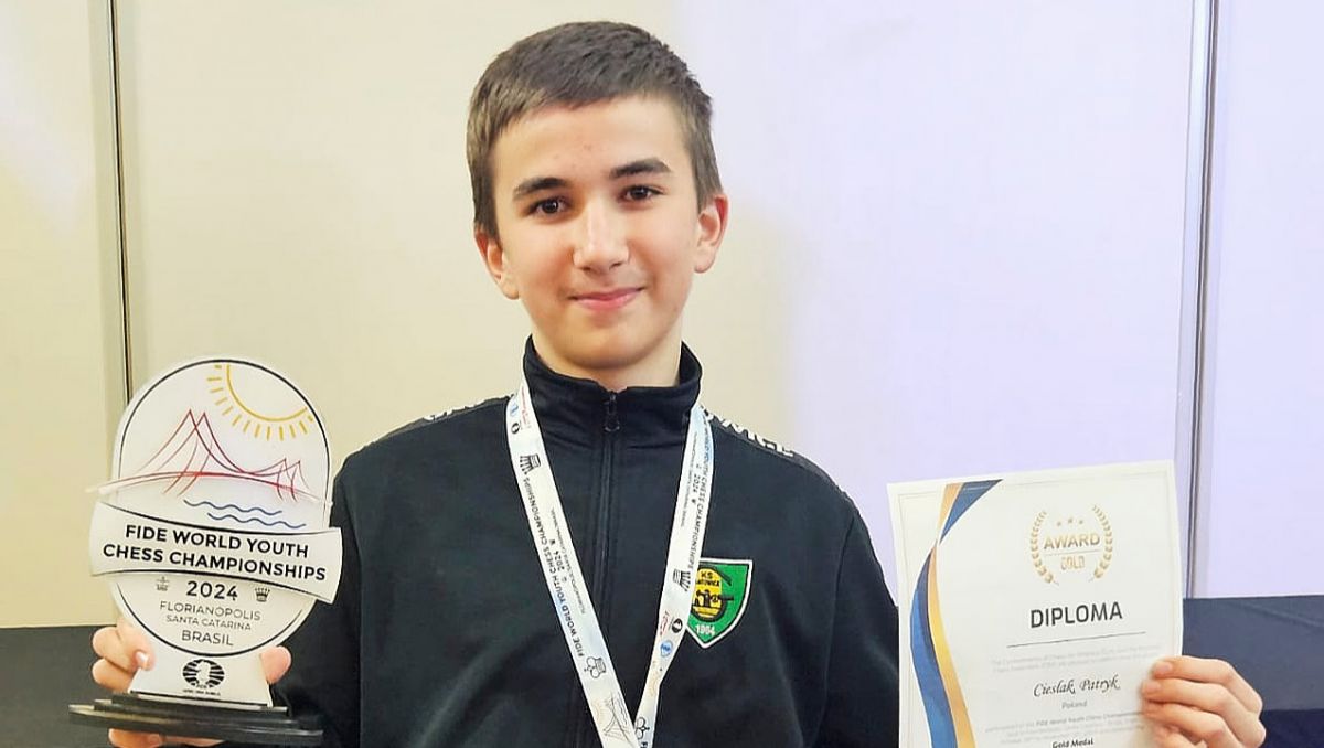 Patryk Cieślak szachowym mistrzem świata do 14 lat! Rośnie nowa ...