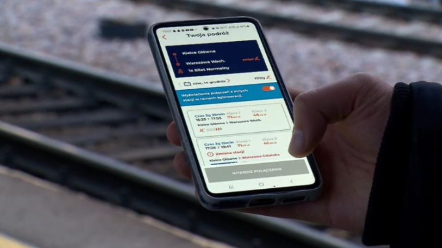 Nowe funkcje aplikacji PKP INTERCITY. Informacje o opóźnieniach oraz torze i peronie odjazdu pociągu